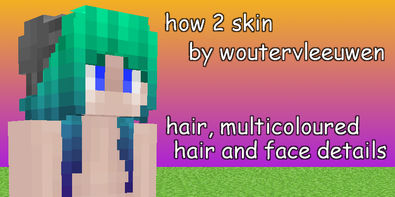 how 2 skin ~ hair detailing, multicolour hair, head detailing ~ by ...