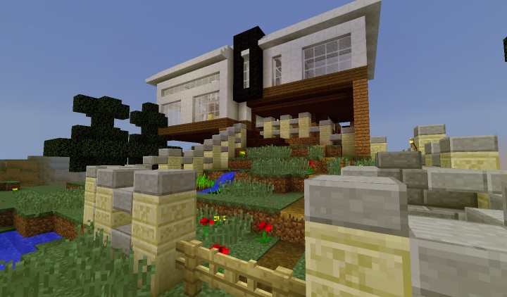 Mountain Side| Modern House Minecraft Map