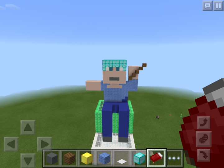 Modern House With Big Steve sitting on it Minecraft Map