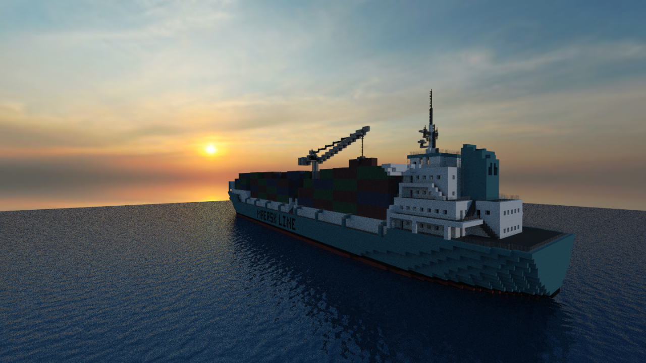 Medium Maersk Container Ship [+Download] Minecraft Map