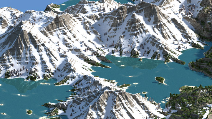 A Vibrant Snowy Bay Minecraft Map