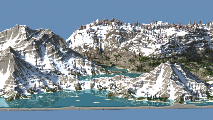 A Vibrant Snowy Bay Minecraft Map