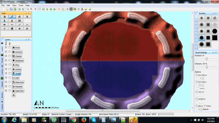 Paintball arena Minecraft Map