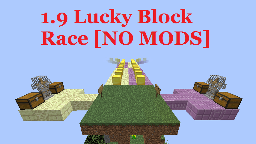 1.9 Lucky Block Race [NO MODS] Minecraft Map