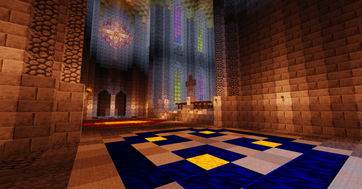 A castle in a rock Minecraft Map