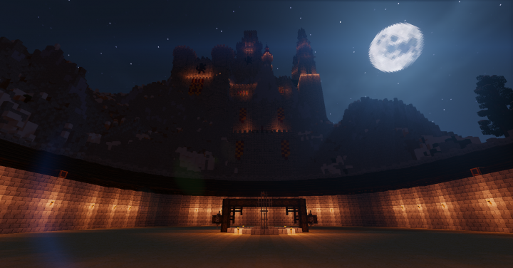 A castle in a rock Minecraft Map