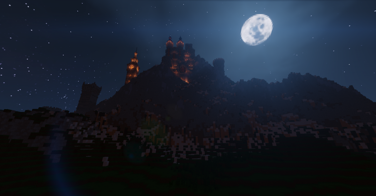 A castle in a rock Minecraft Map