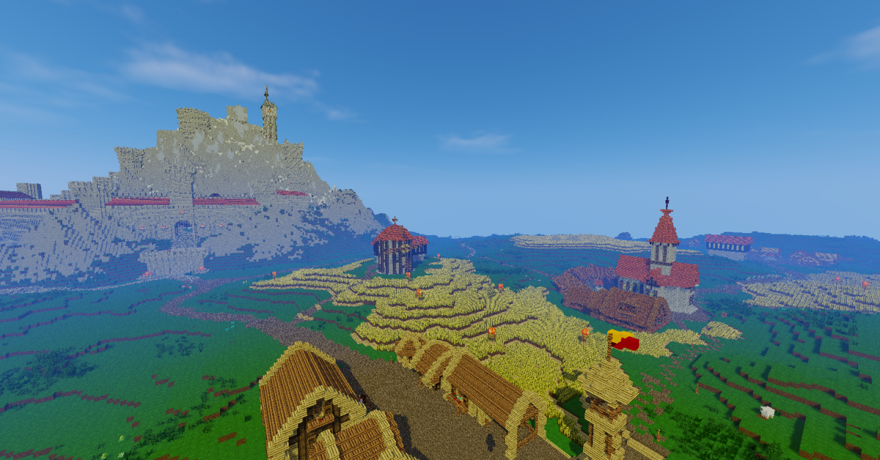 A castle in a rock Minecraft Map