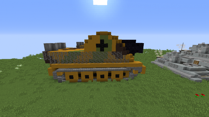 Sturmtiger with working TNT cannon Minecraft Map