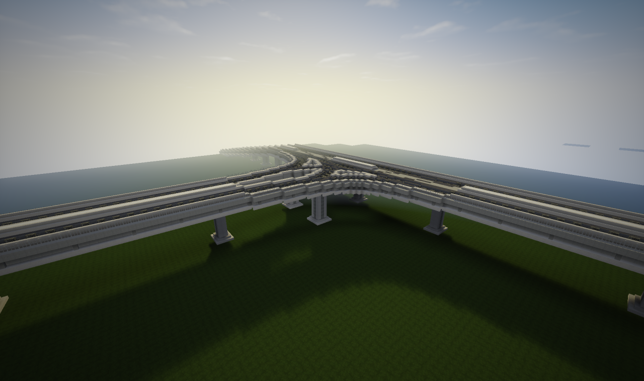 Bridge Pack, for pedestrian, car and train Minecraft Map
