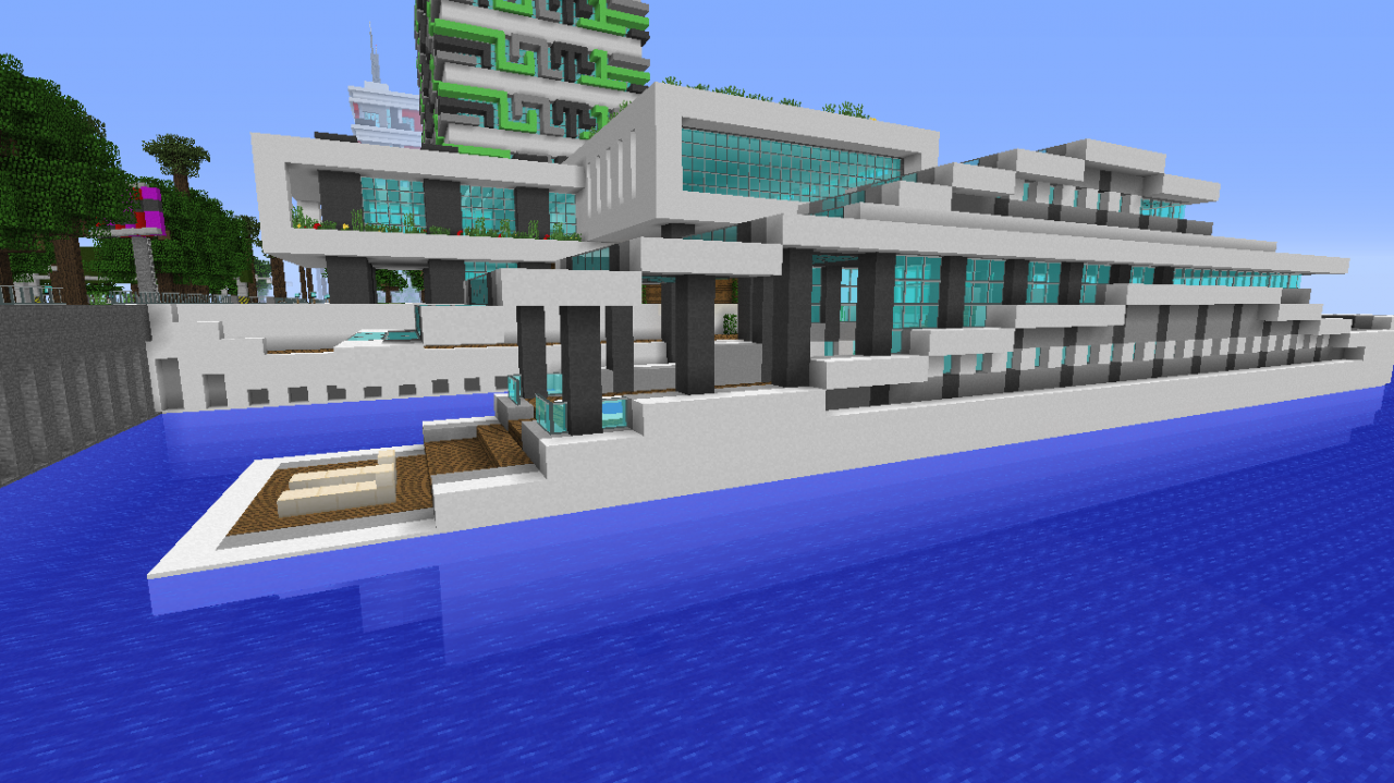 Small Modern yacht Minecraft Map