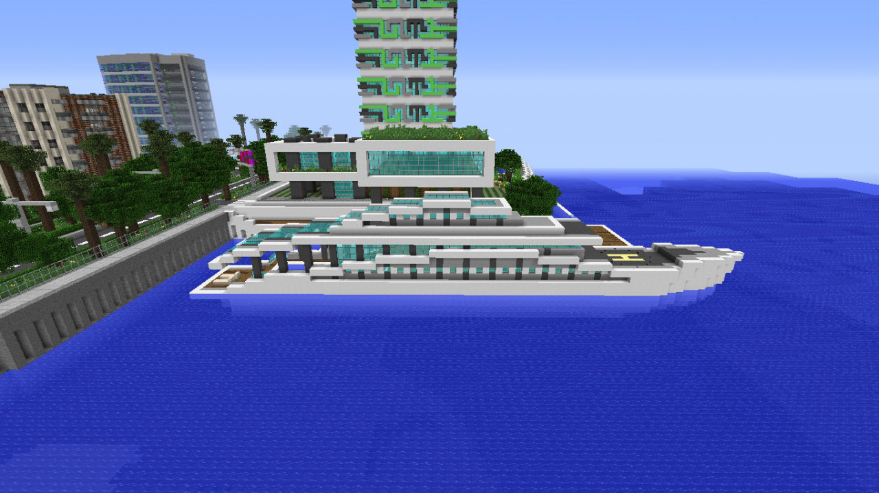 Small Modern yacht Minecraft Map
