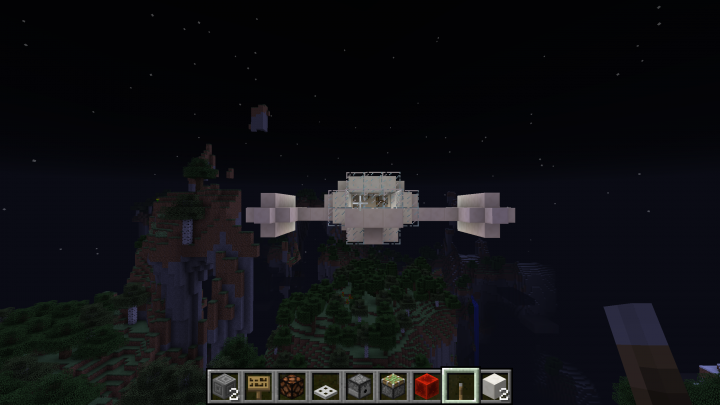 futuristic shuttle/spaceship Minecraft Map