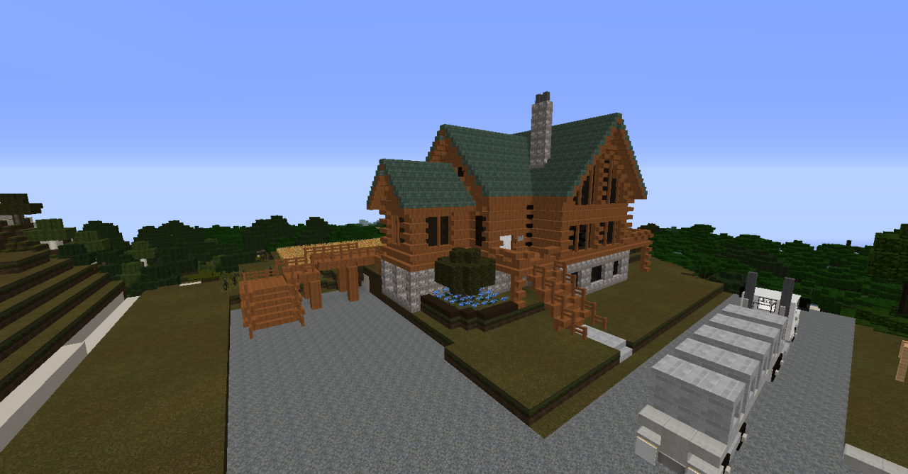 Log home build Minecraft Map