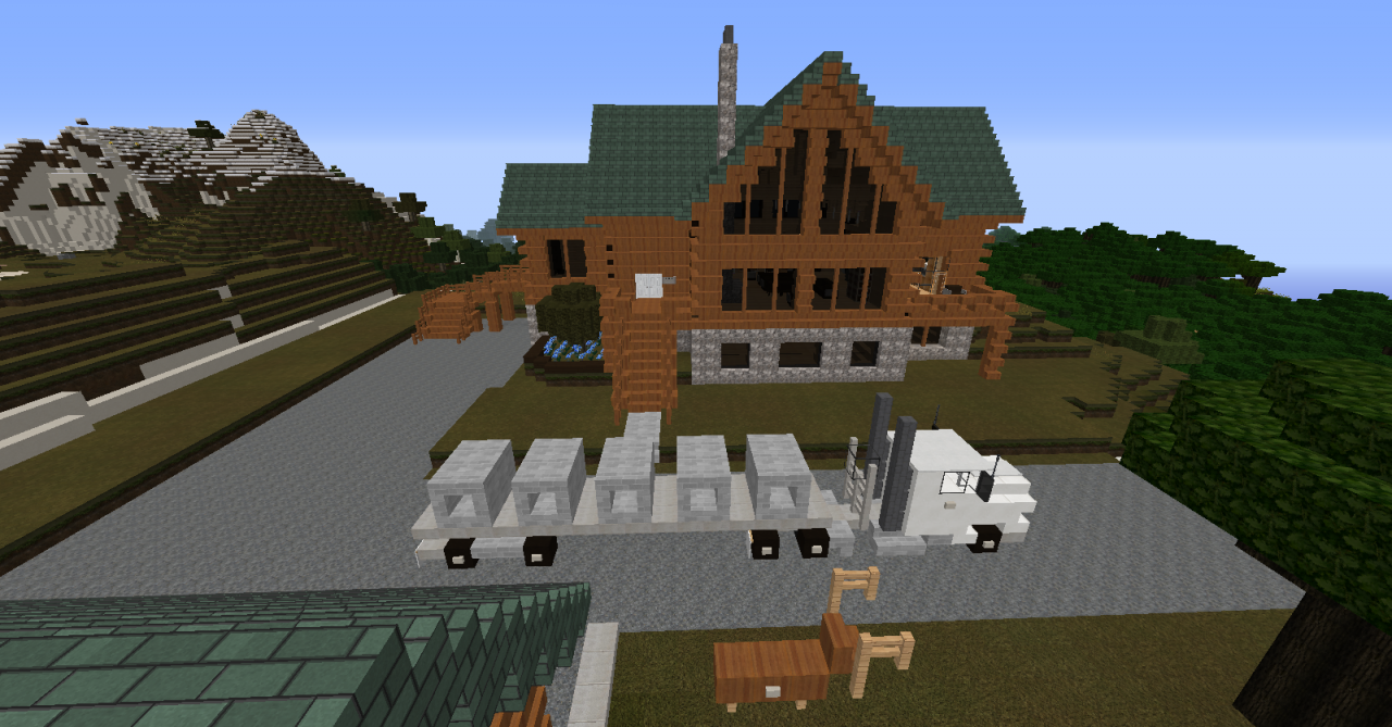Log home build Minecraft Map