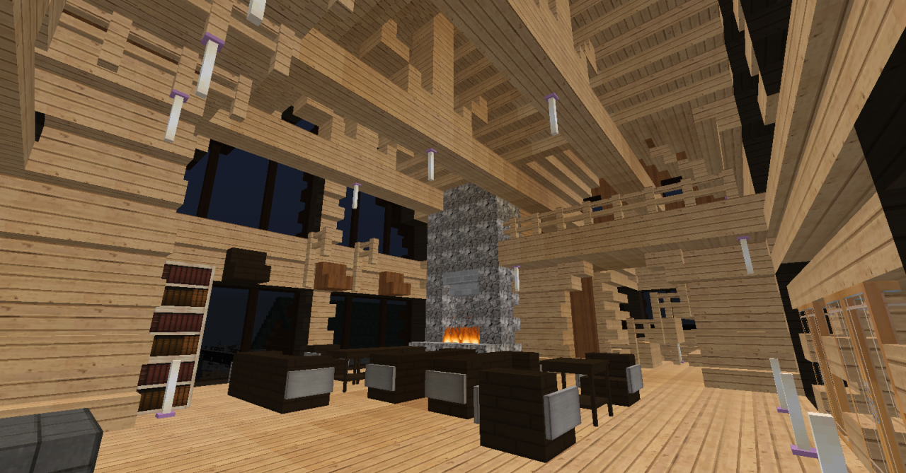 Log home build Minecraft Map