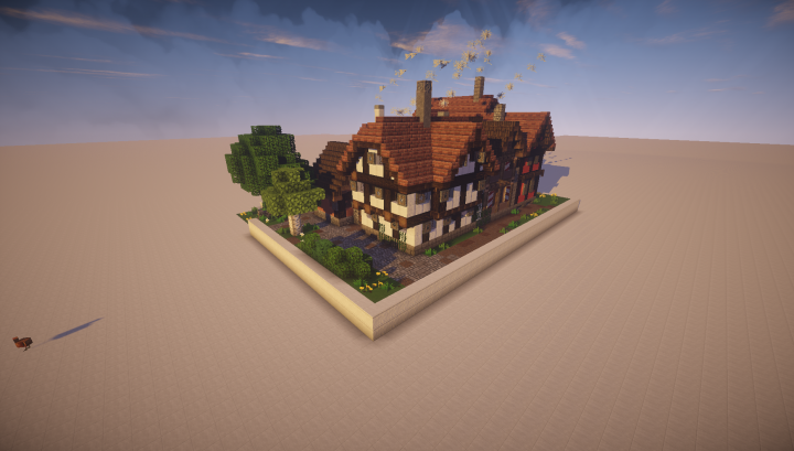 Download a group of medieval half-timbered houses "Gronkh-Hof" Minecraft Map
