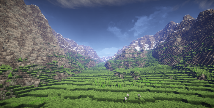 Realistic terrain and scale: The isle of stone Minecraft Map