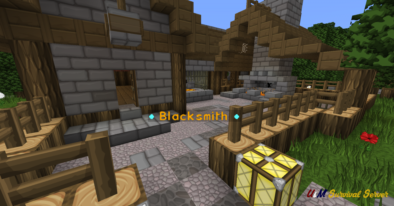 Small Medieval Style Spawn Village Minecraft Map