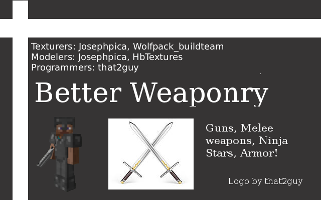 Better Weaponry Mod || 0.1.3 || RPG, HANDGUN, ASSAULT RIFLE, MINIGUN, SNIPER RIFLE || [1.8 ...