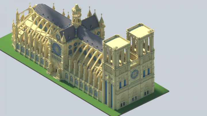 Cathedral Notre Dame - 2m Blocks Minecraft Map