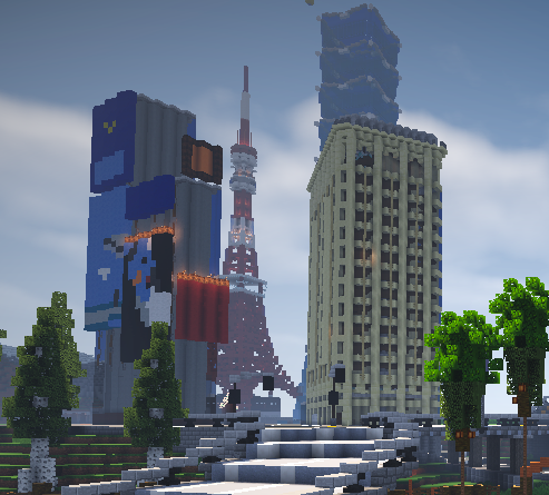 Tokyo Tower (東京タワー) - replica - 1/3 scale Minecraft Map