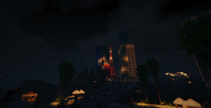Tokyo Tower (東京タワー) - replica - 1/3 scale Minecraft Map