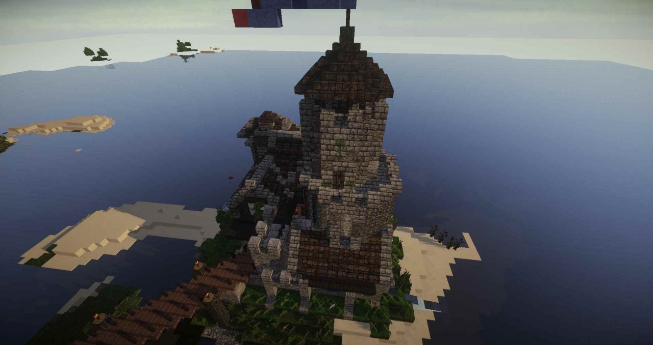 Medieval Castle small on little island Minecraft Map