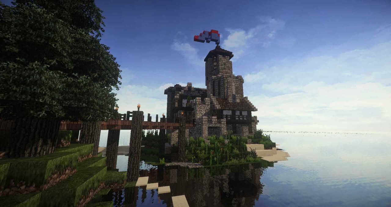 Medieval Castle small on little island Minecraft Map