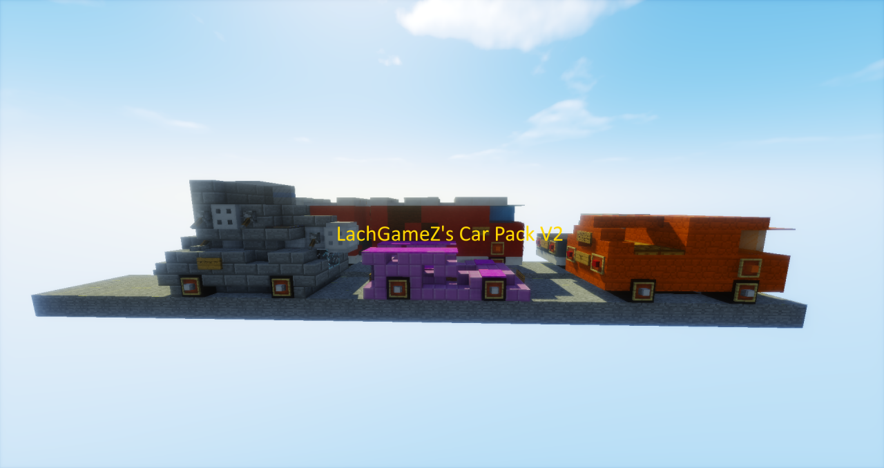 [1.10/1.9] Minecraft Vehicle/Car Pack v2! Download now! Minecraft Map