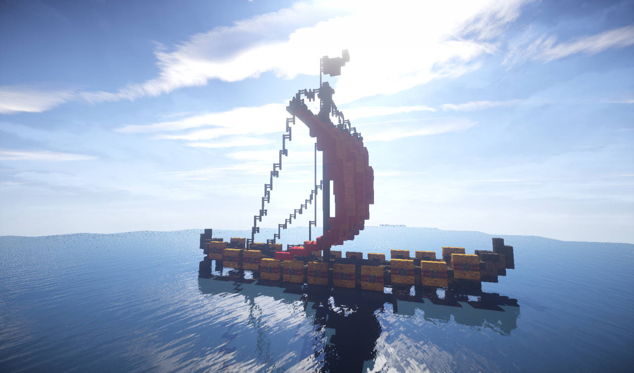 Large Fantasy Longships Minecraft Map