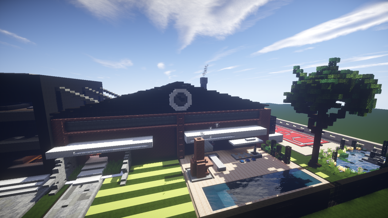 maison moderne hangar rénové Minecraft Map