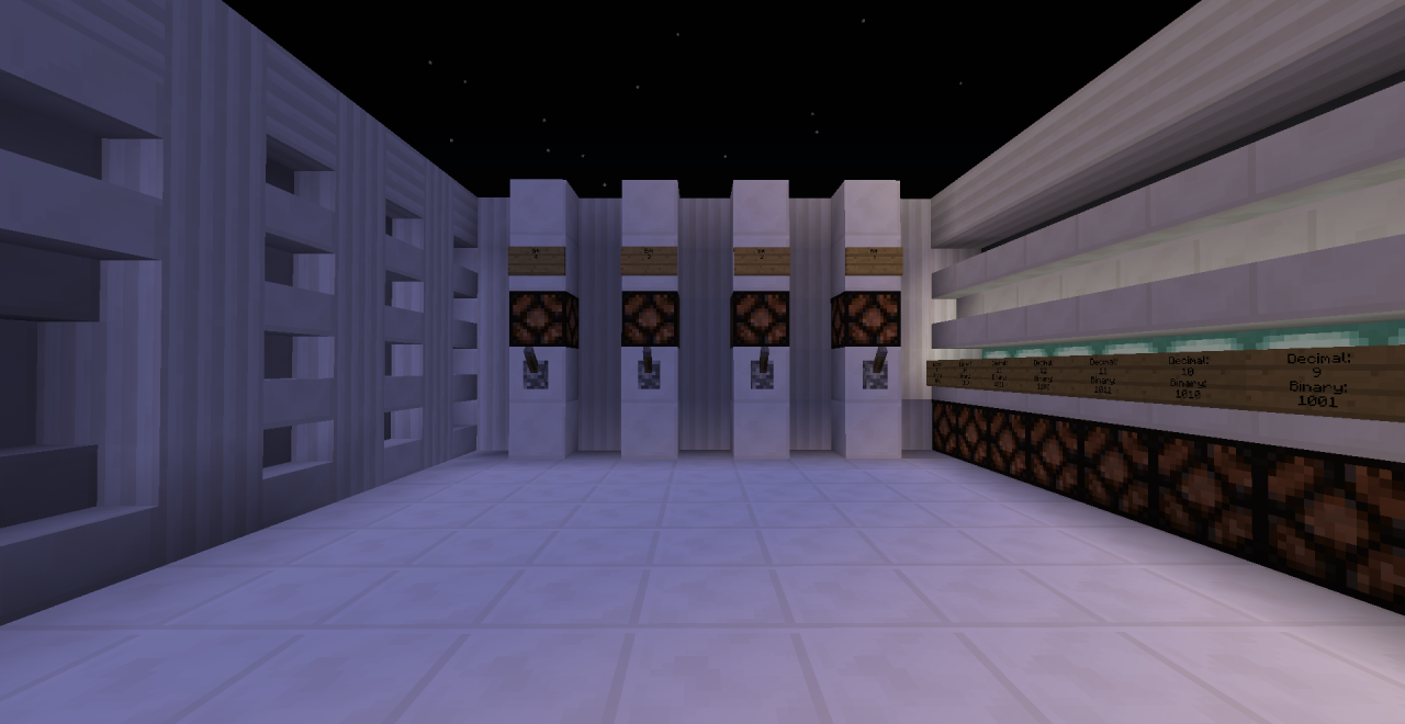 Binary to Decimal converter Minecraft Map