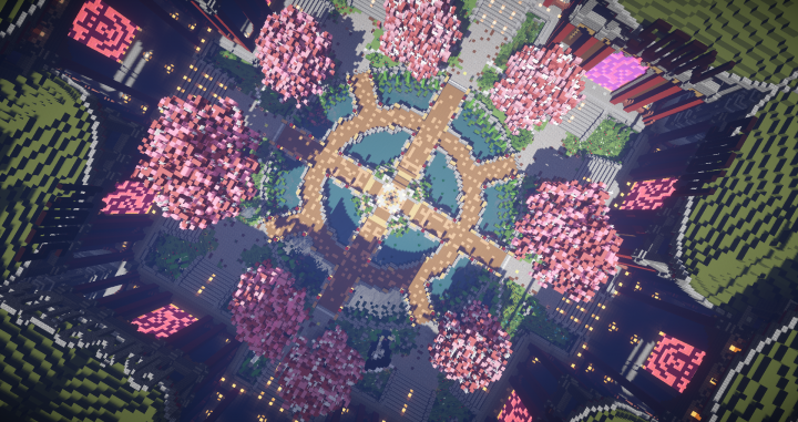 Asian Hub & Sea Spawn [Cinematic] Minecraft Map