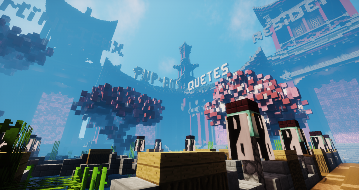 Asian Hub & Sea Spawn [Cinematic] Minecraft Map