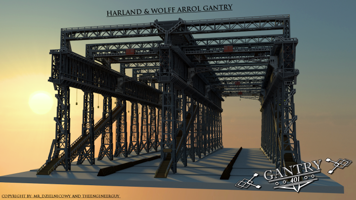 Harland & Wolff - Arrol Gantry 4/1 Scale (Shipyard) Minecraft Map