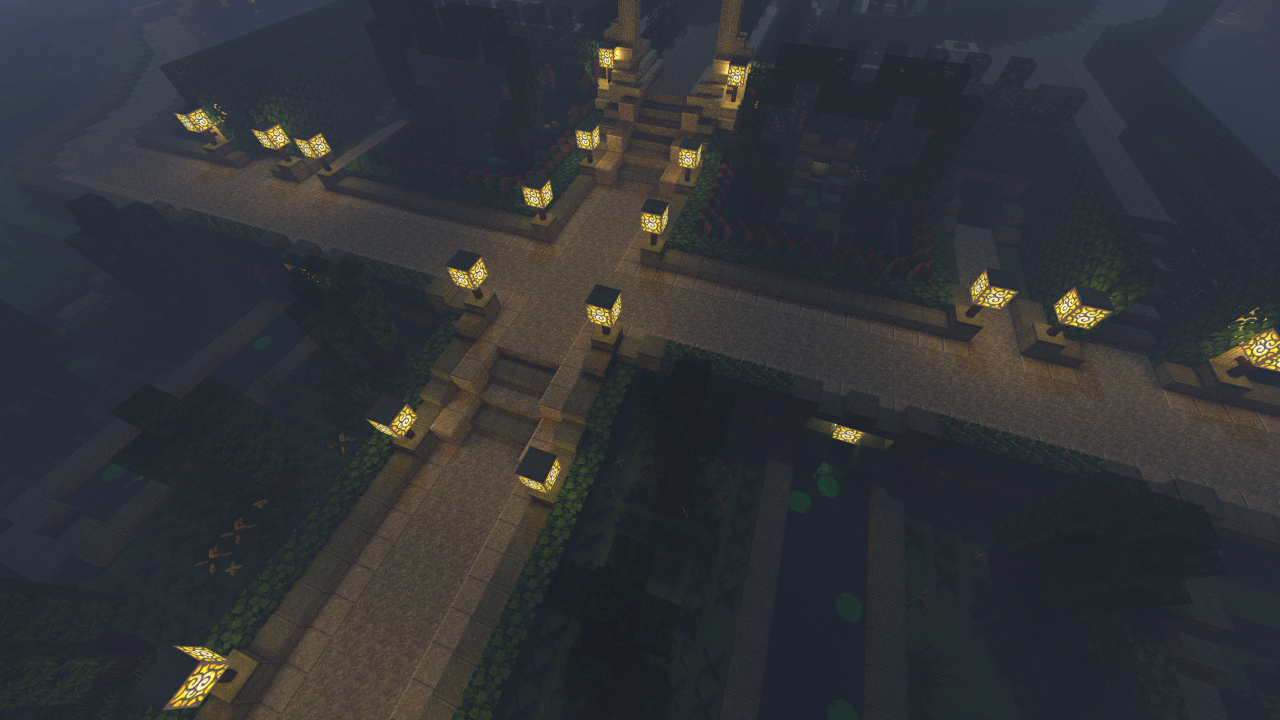 Server spawn mansion with nice garden and interior Minecraft Map