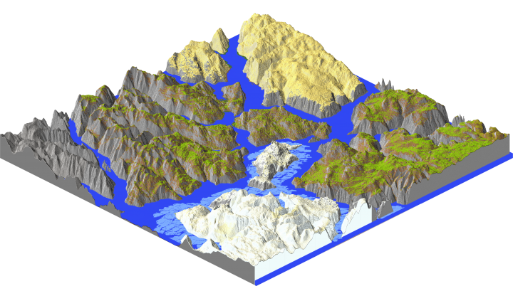 Dance of Colors - 2k Custom Terrain Minecraft Map