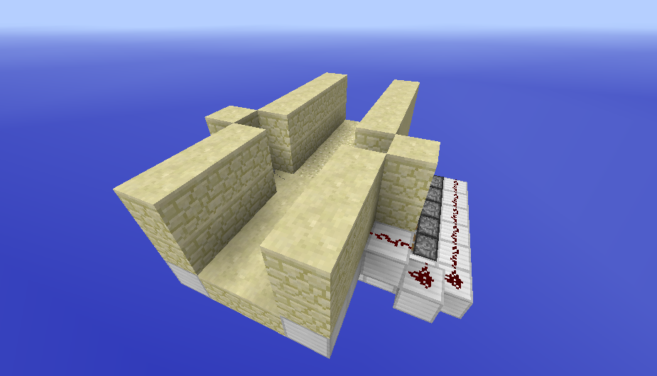 Simple Falling Sand Redstone Trap Minecraft Map