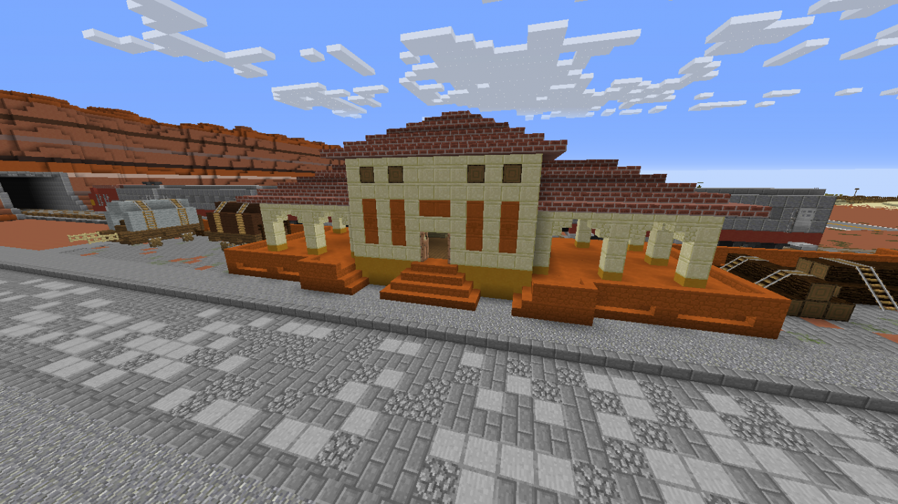 Arizona/Mesa/Western Train Station With Santa Fe Train Minecraft Map