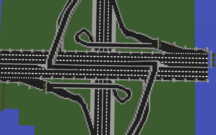 Crafton 3-Level Interchange Minecraft Map