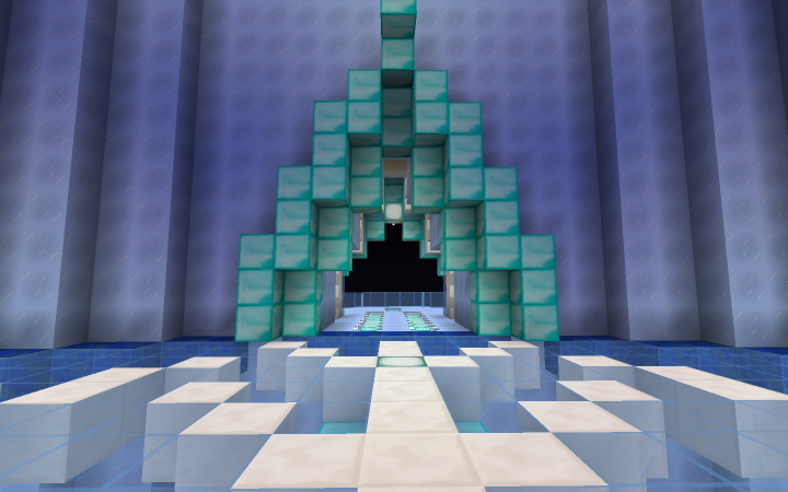 Elsa's ice palace from Disney's Frozen Minecraft Map
