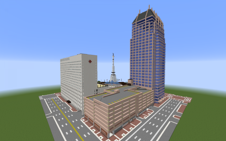 1:1 Scale of Indianapolis (WIP) Minecraft Map