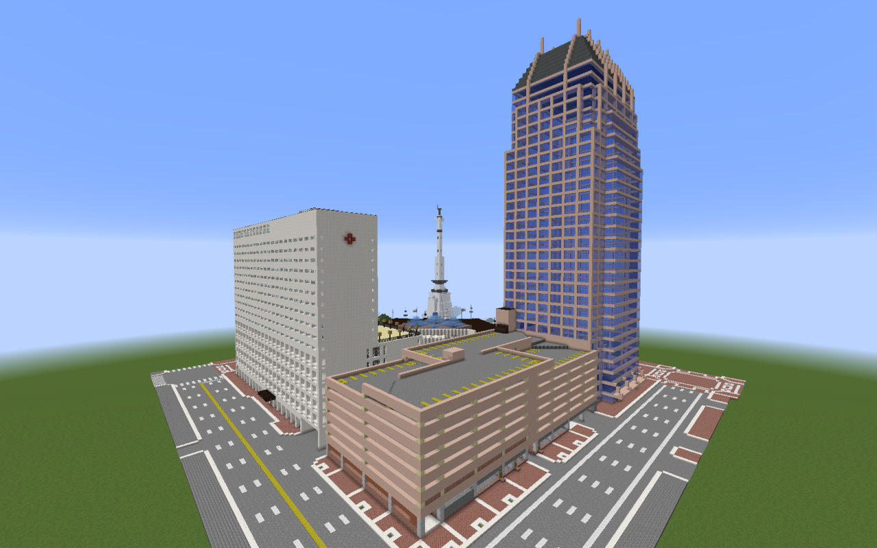 1:1 Scale of Indianapolis (WIP) Minecraft Map