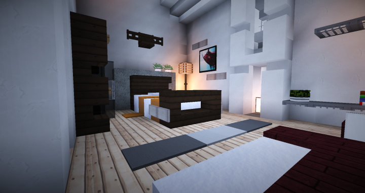 White W. A Splash of Color - Modern Home Minecraft Map
