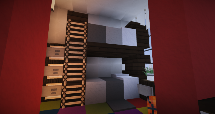 White W. A Splash of Color - Modern Home Minecraft Map