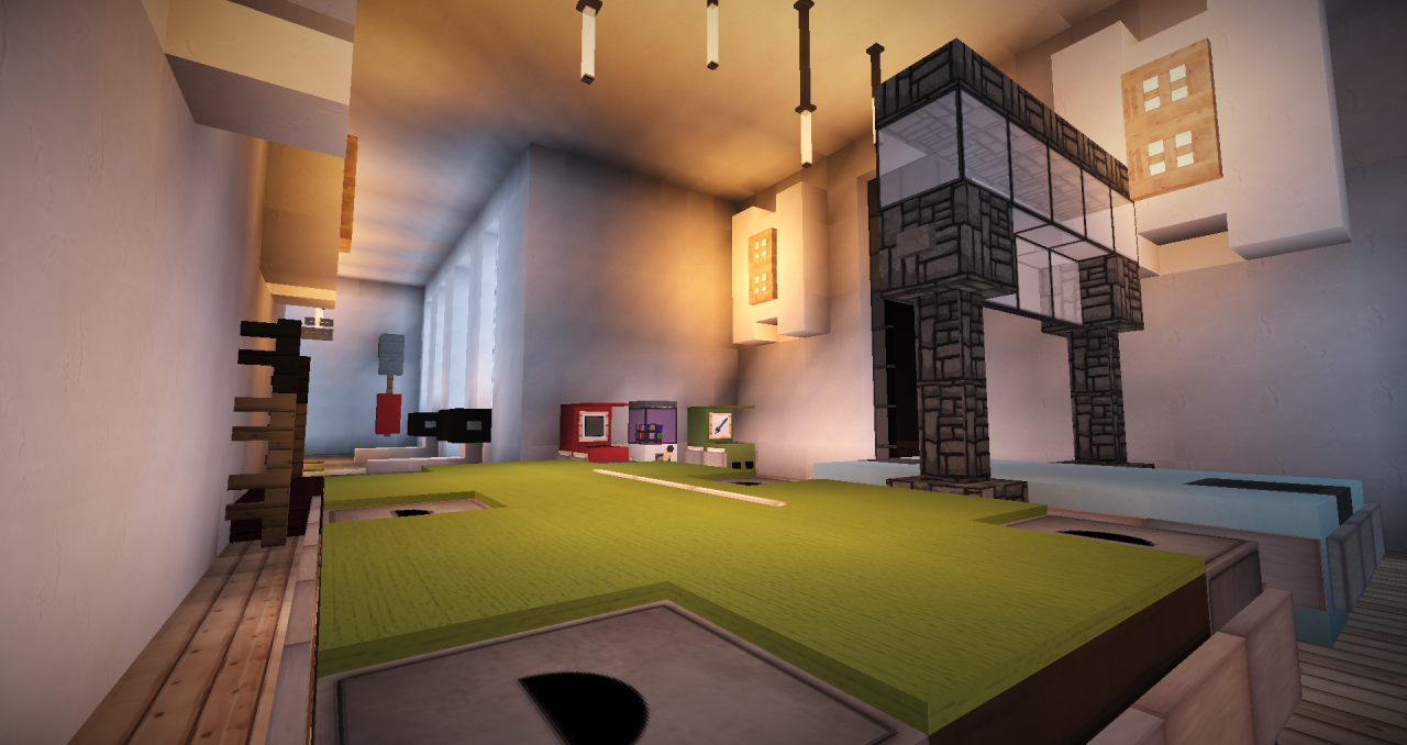 White W. A Splash of Color - Modern Home Minecraft Map