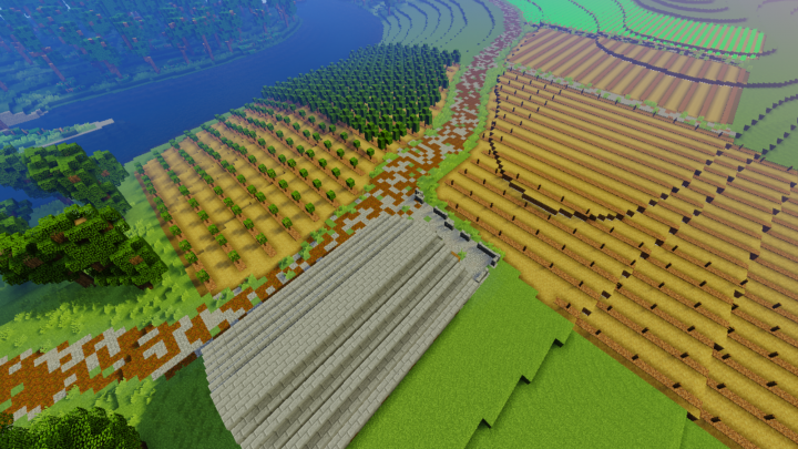 Old Farm/Ranch/Horse Stable - With Farmland And Storehouse Minecraft Map