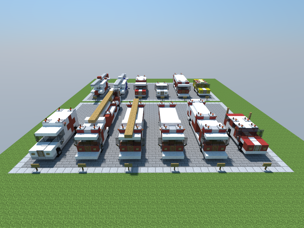 Fire and Rescue Vehicle Pack Minecraft Map