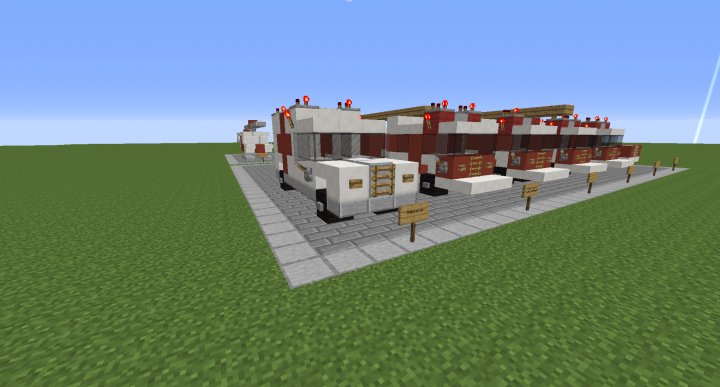 Fire and Rescue Vehicle Pack Minecraft Map